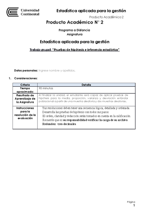 Tabla Prueba Q - Informacion - ESTADISTICA - Studocu