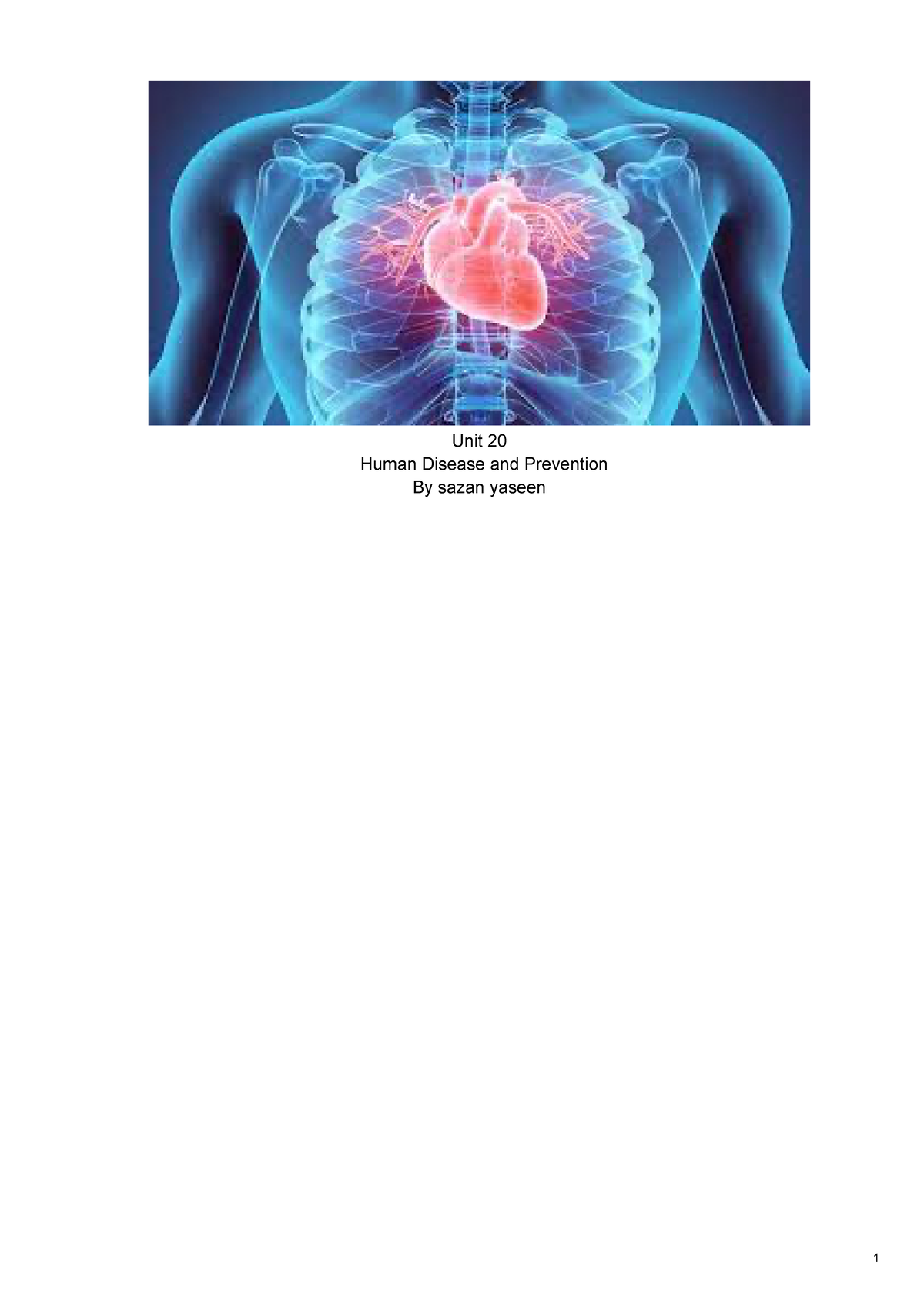 Unit 20-2 - excellent - Unit 20 Human Disease and Prevention By sazan ...
