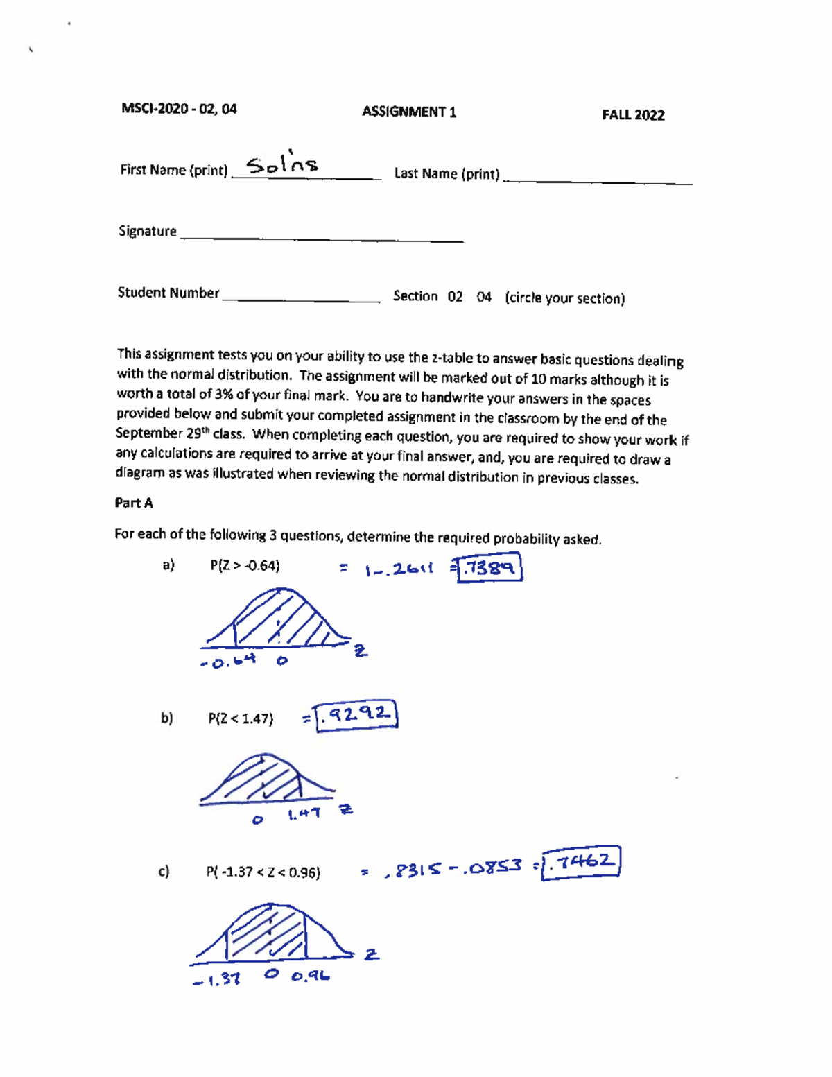 Assignment 1 Solns - MSCI2200 - Studocu