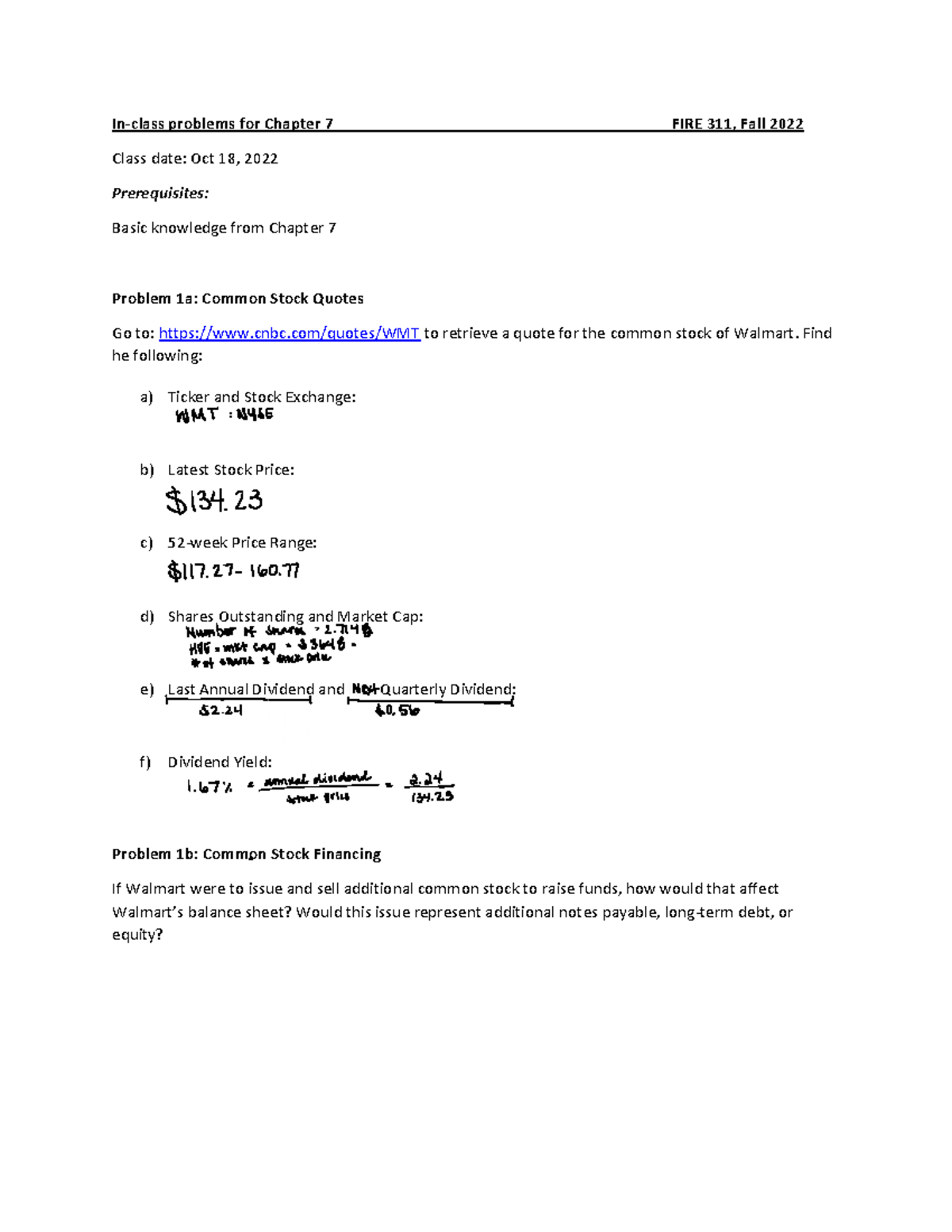 Class problems Oct 18 Ch 7 part 1 - In-class problems for Chapter 7 ...