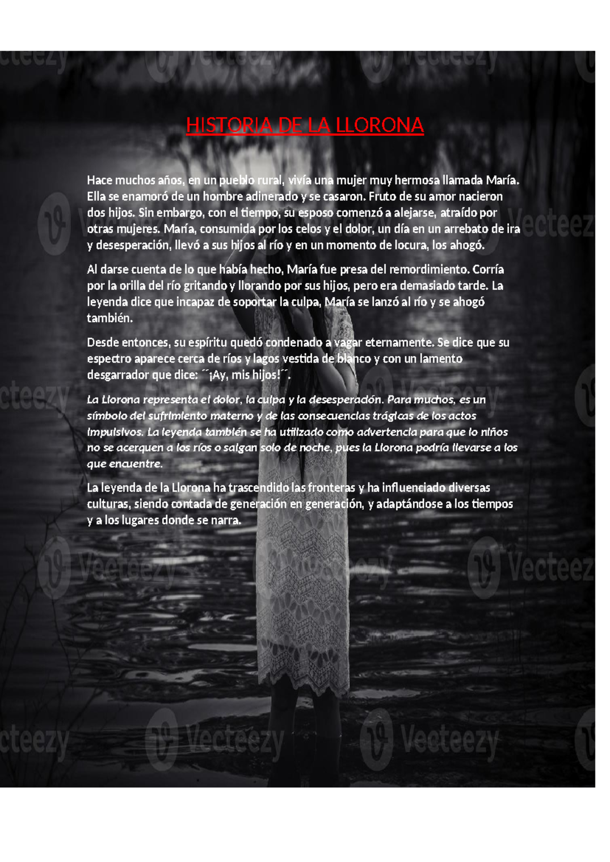 La Llorona Historia Resumida: La Llorona Letra – YZFTE