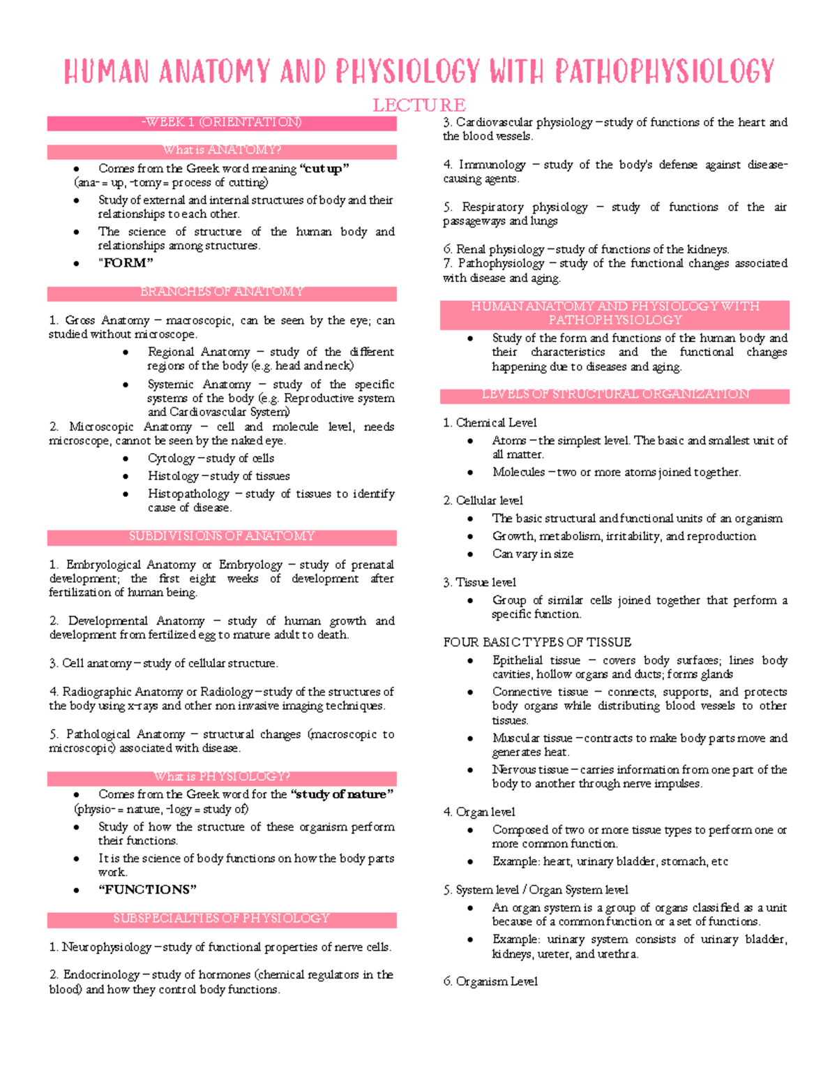 HAPP111 - human anatomy and physiology with pathophysiology preliminary ...