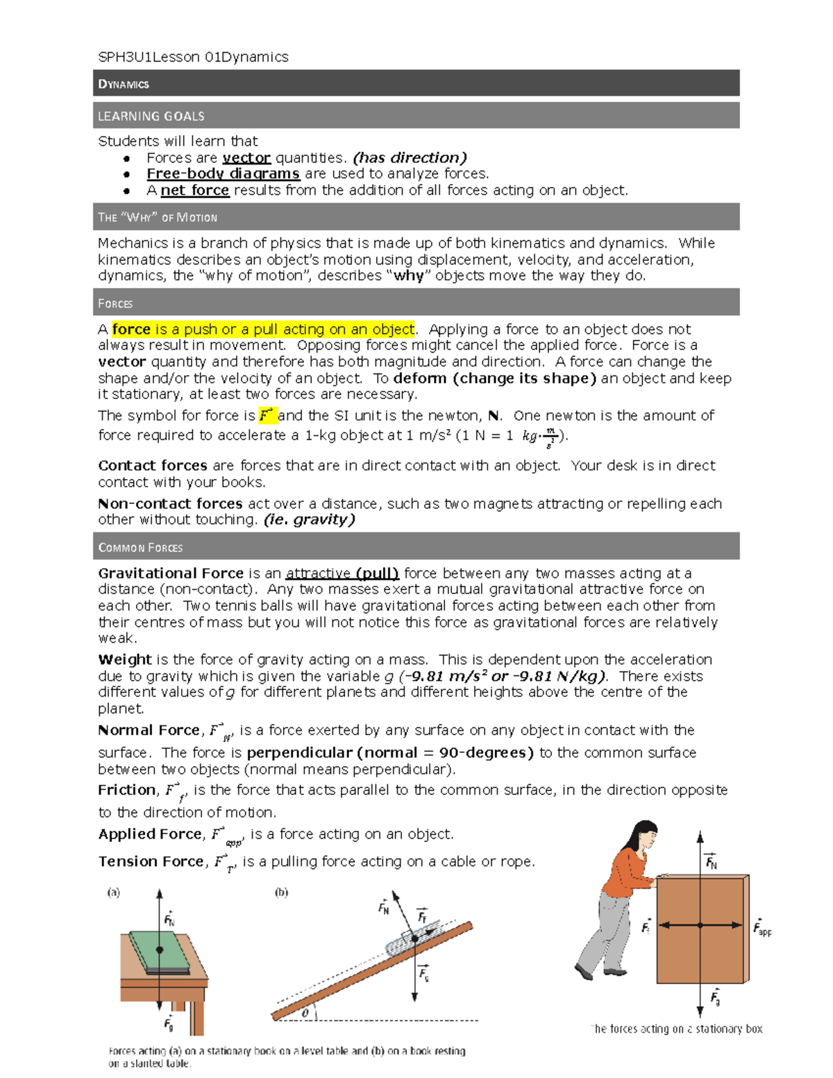 Lesson 1 - Introduction to Dynamics - Google Docs - D YNAMICS LEARNING ...