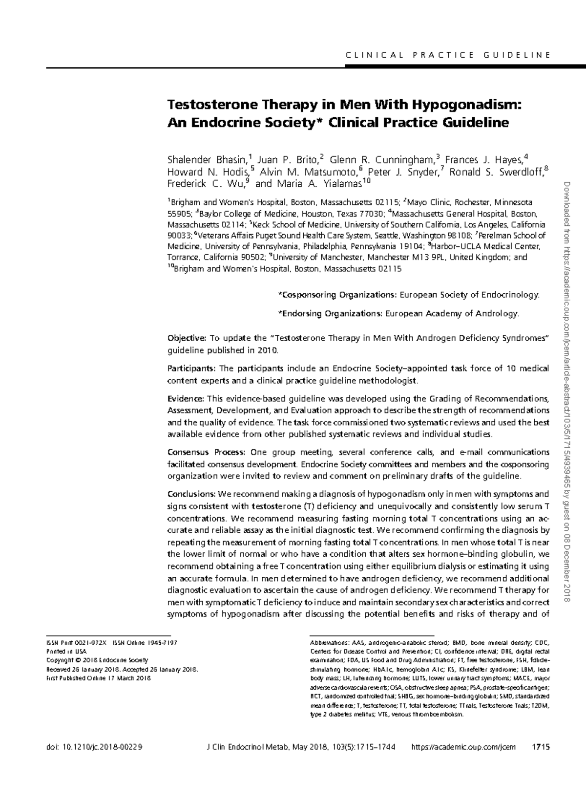 ES Testosterone Tx guidelines endo - CLINICAL PRACTICE GUIDELINE ...