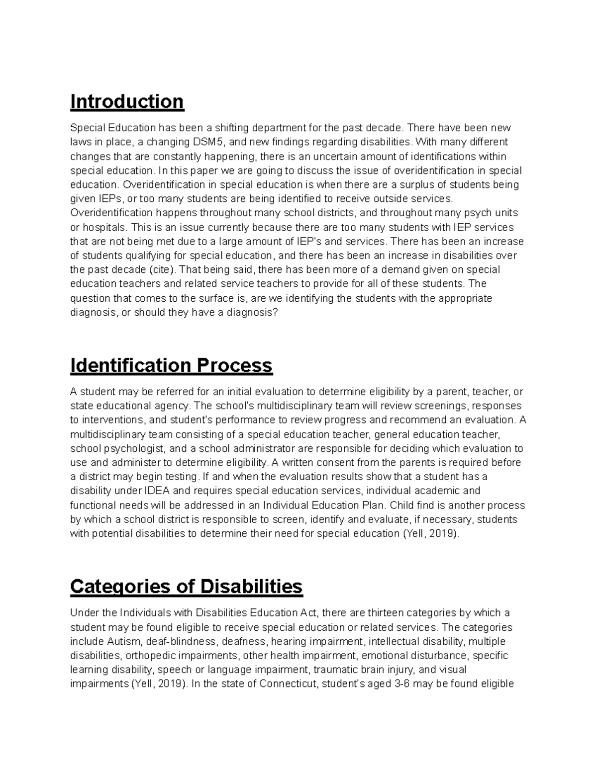 Overidentification In Special Education - Introduction Special ...