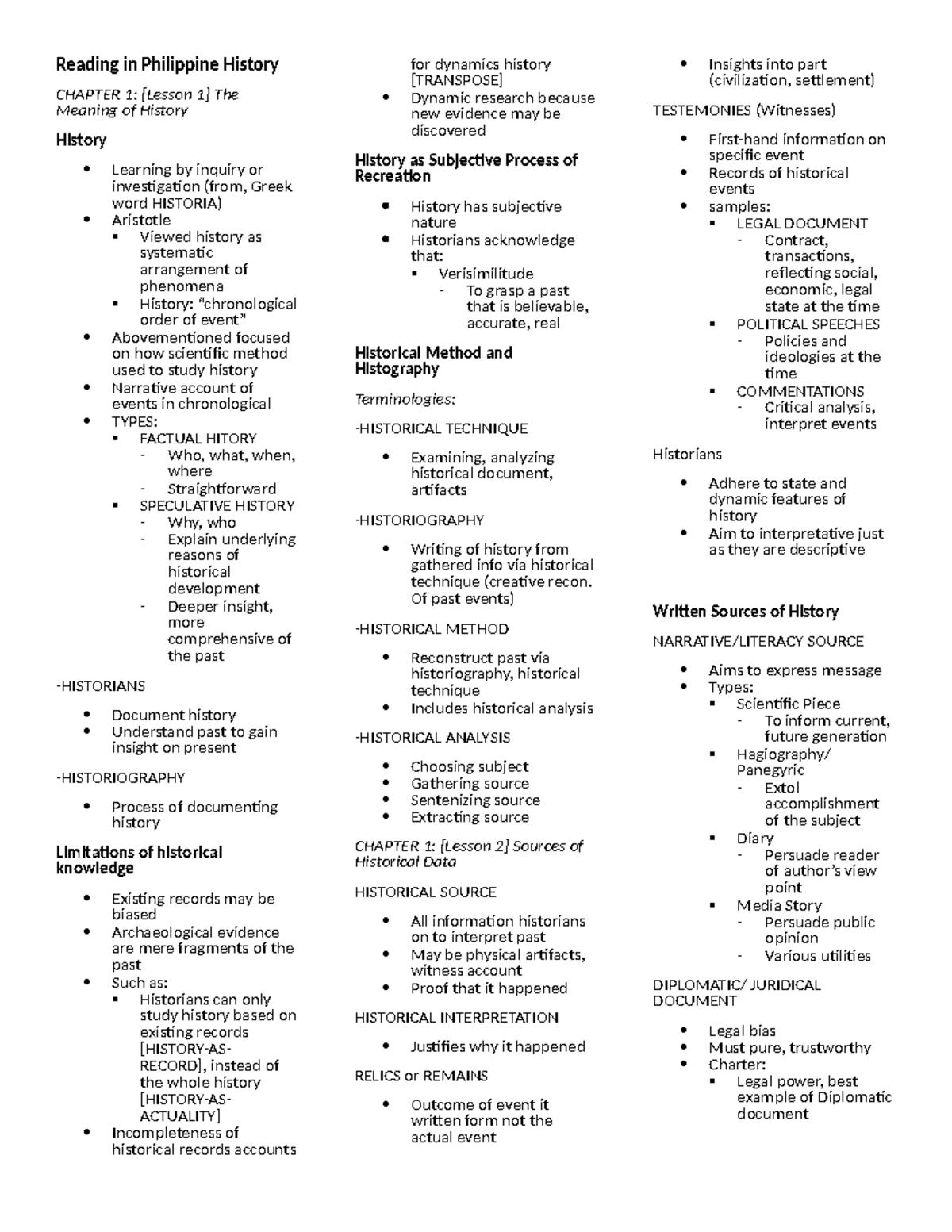 Reading in Philippine History - Reading in Philippine History CHAPTER 1 ...