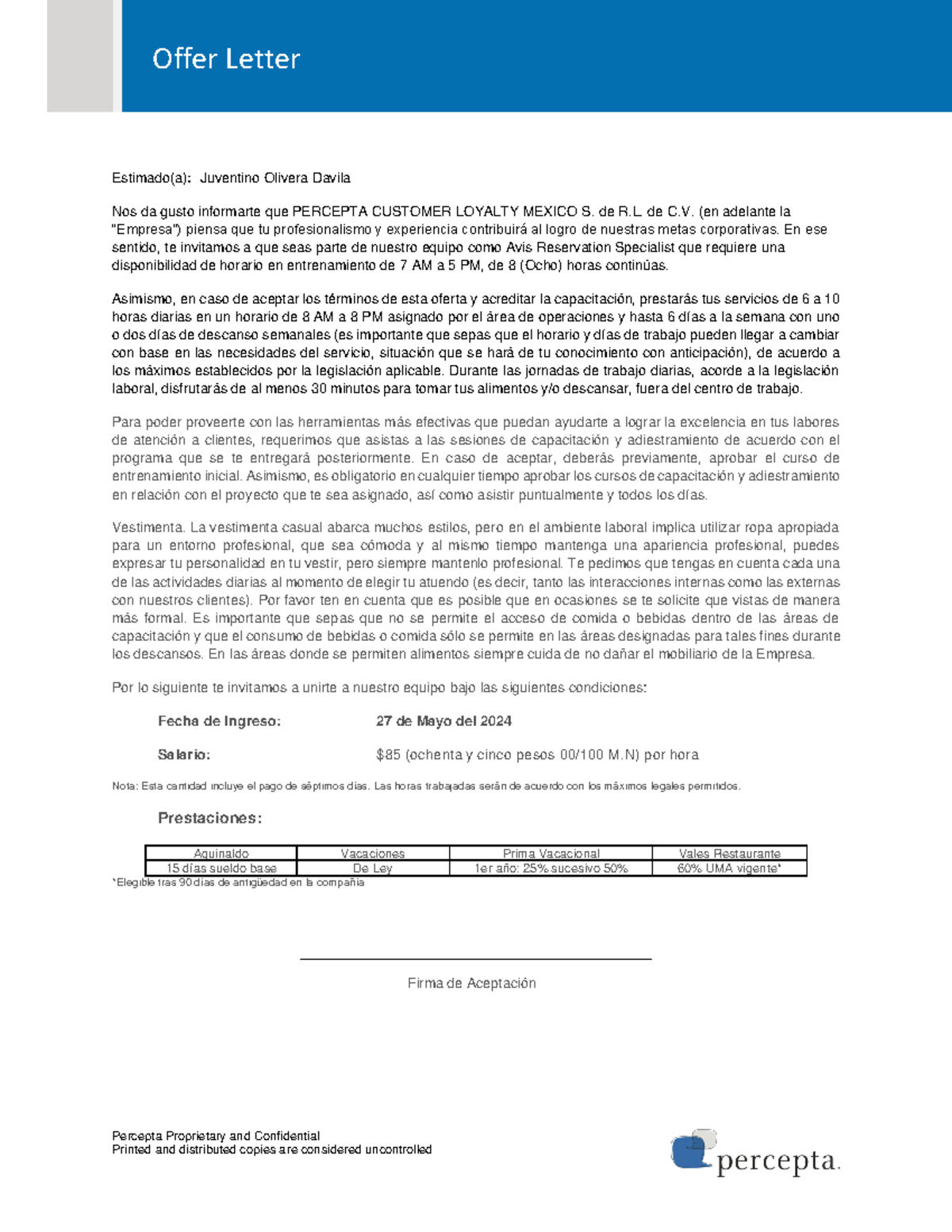 Offer Letter Agent Template Percepta On Site 1 (47) - Offer Letter ...