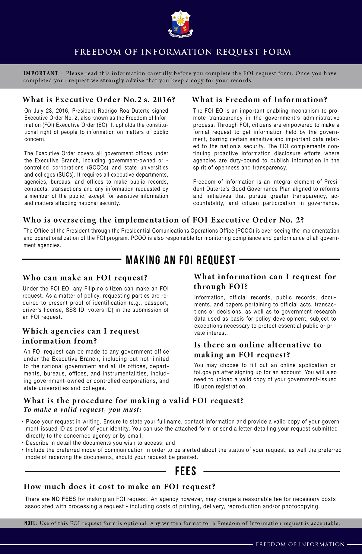 FOI-Request-Form - hhh - Philippine Politics - Studocu