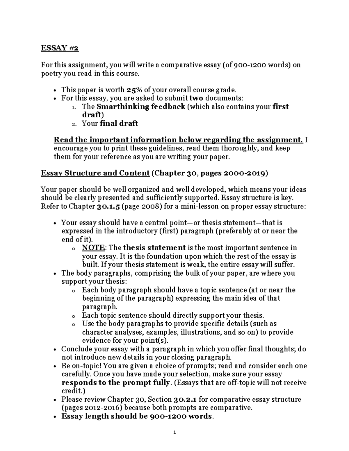 Essay 2 Guidelines - 14ed - 2022 - 1 ESSAY For this assignment, you ...