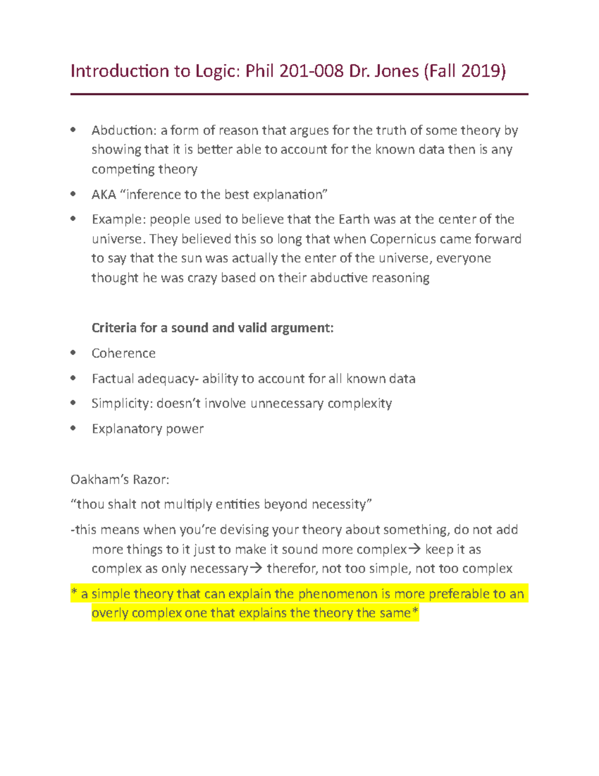 Introduction to Logic - Lecture notes on Induction and Abduction with ...