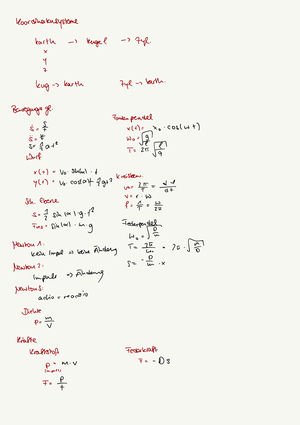 Probeklausur - Physik I - Mechanik und Wärmelehre - Studocu
