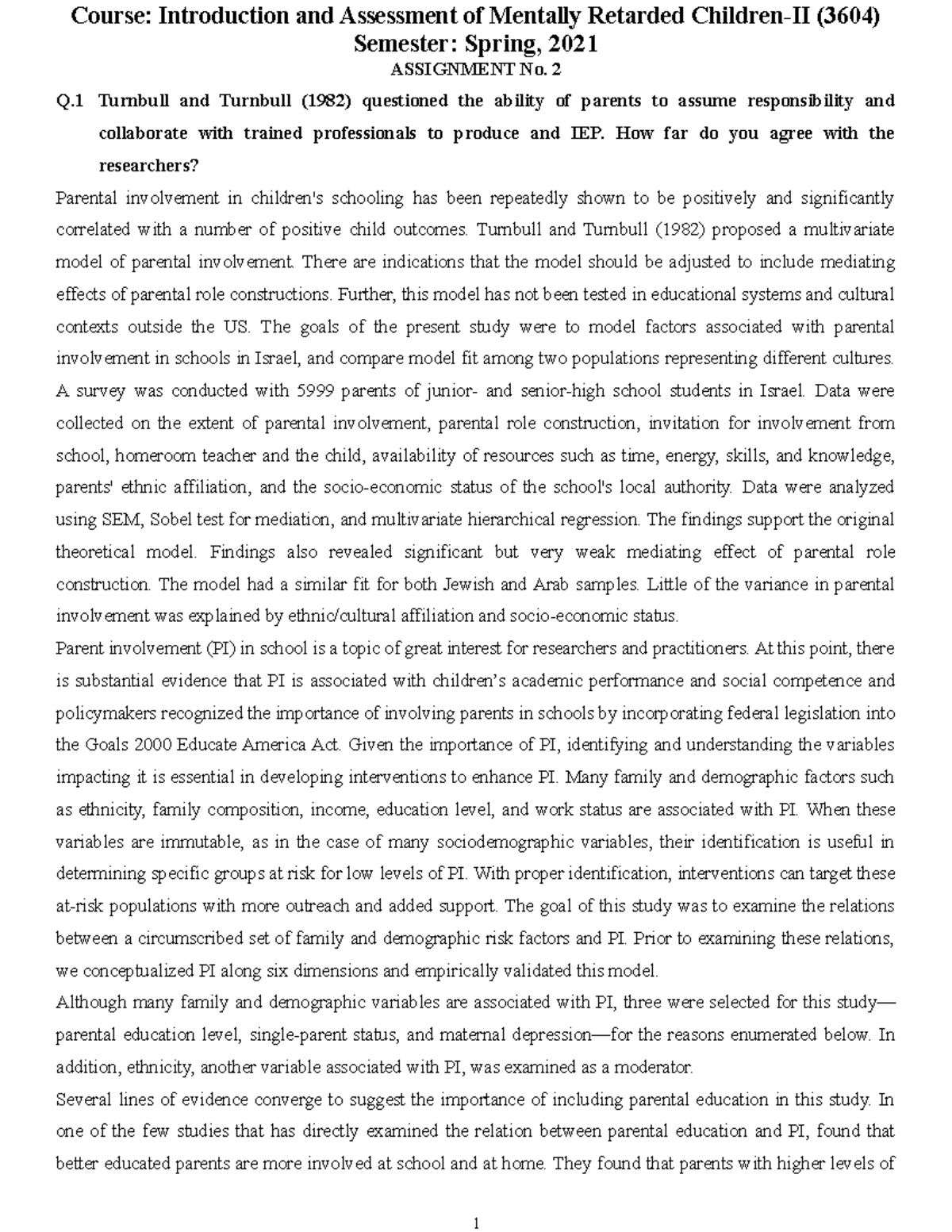 3604 2 2 Week Lecture Notes Semester Spring 2021 Assignment No 2