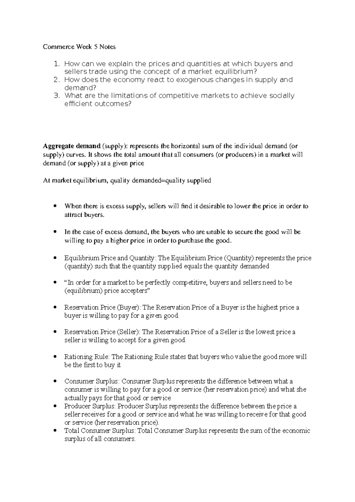 COMM1100 WEEK 5 - commerce notes - Commerce Week 5 Notes How can we ...