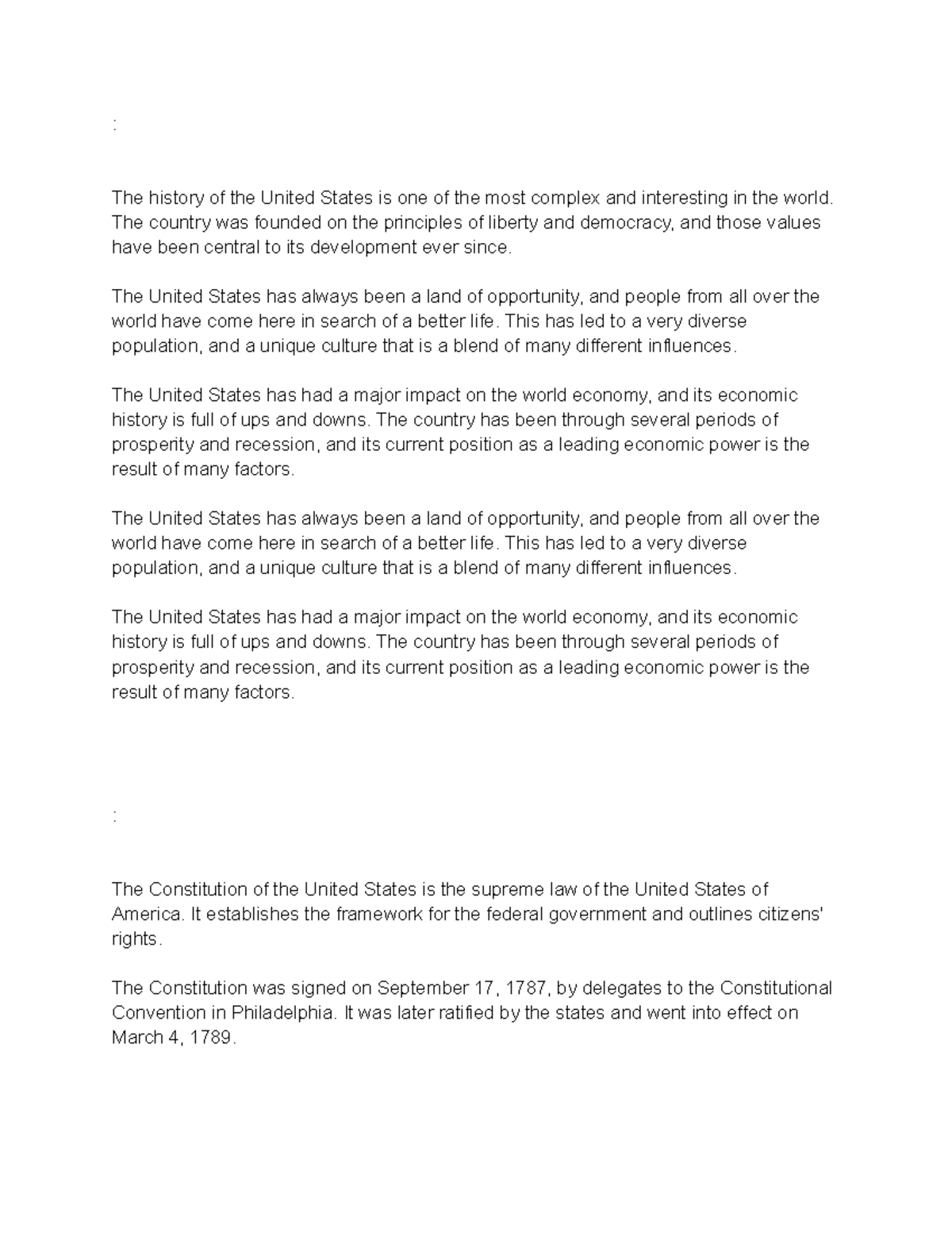 History Of American Citizenship course outline - : The history of the ...