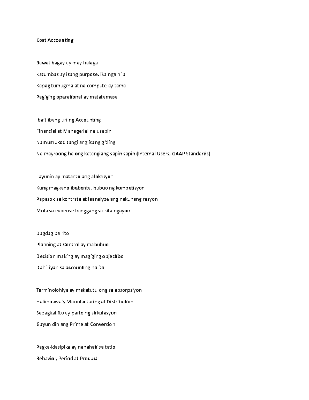 COST POEMconfirmed answer for the question, you can use this for review ...
