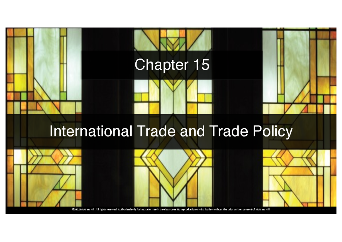 Frank 8e Chapter 15 PPT final - International Trade and Trade Policy ...