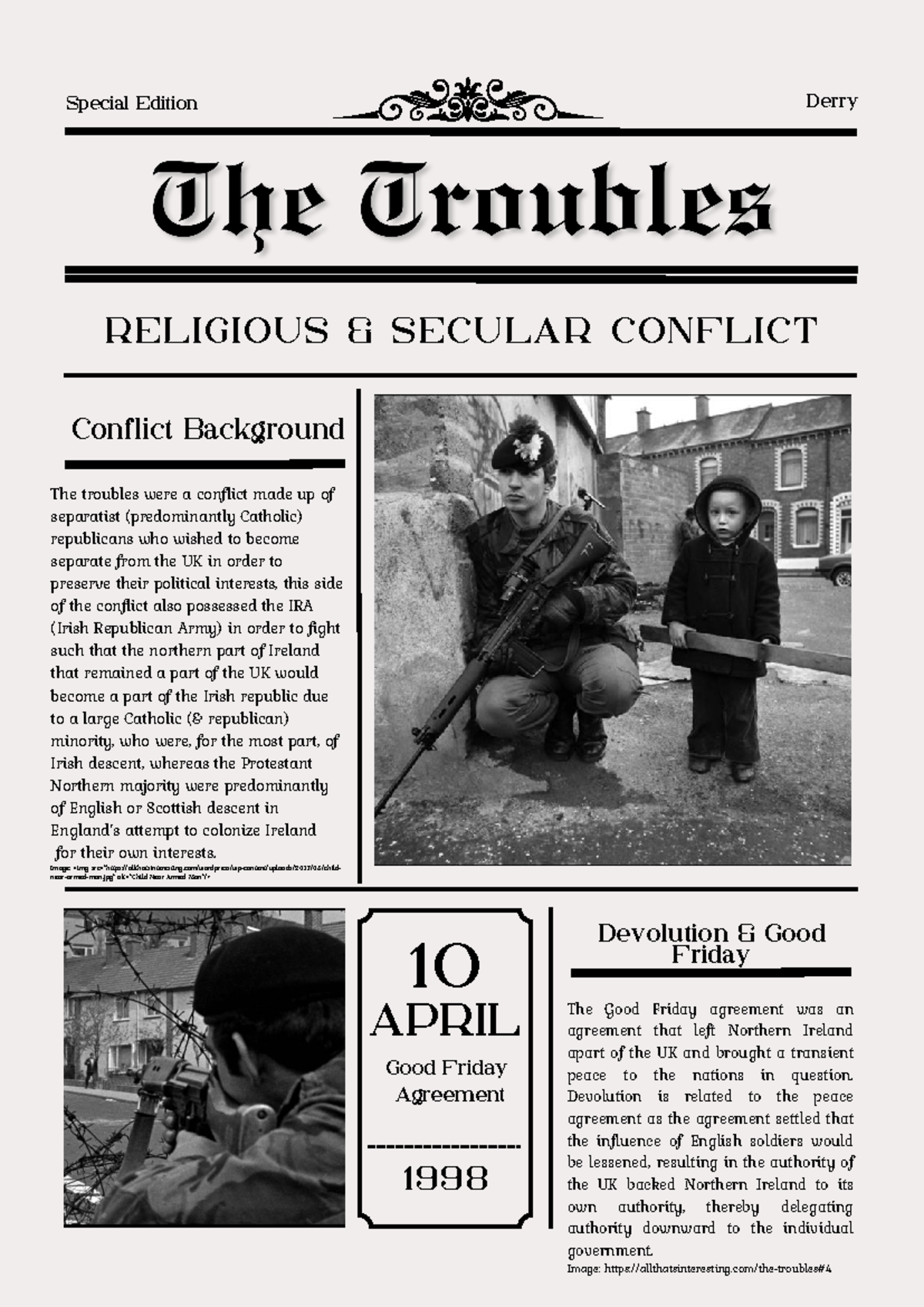 The Troubles Secular & Religious Conflict - RELIGIOUS & SECULAR ...