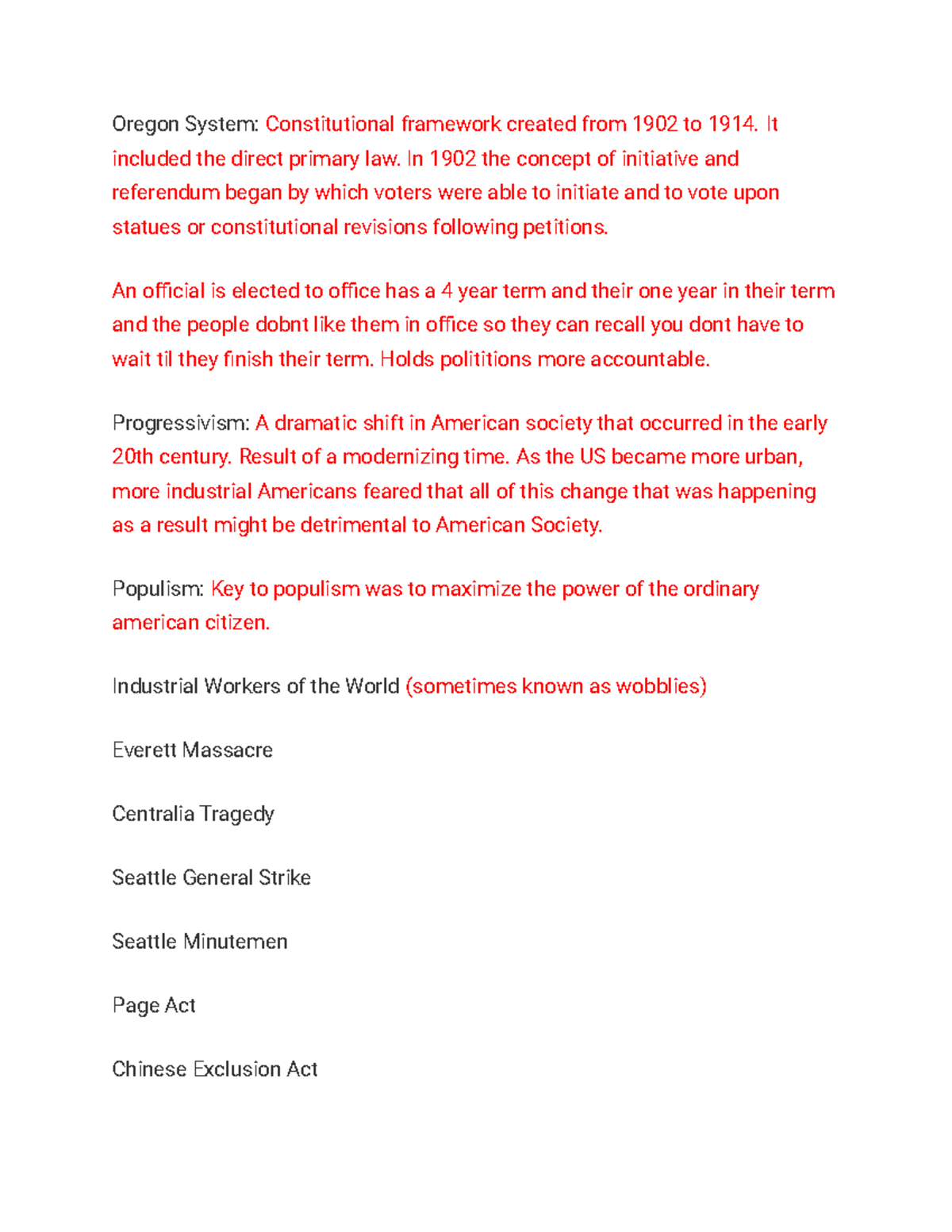 Module 6 study guide - Lecture notes - Oregon System: Constitutional ...