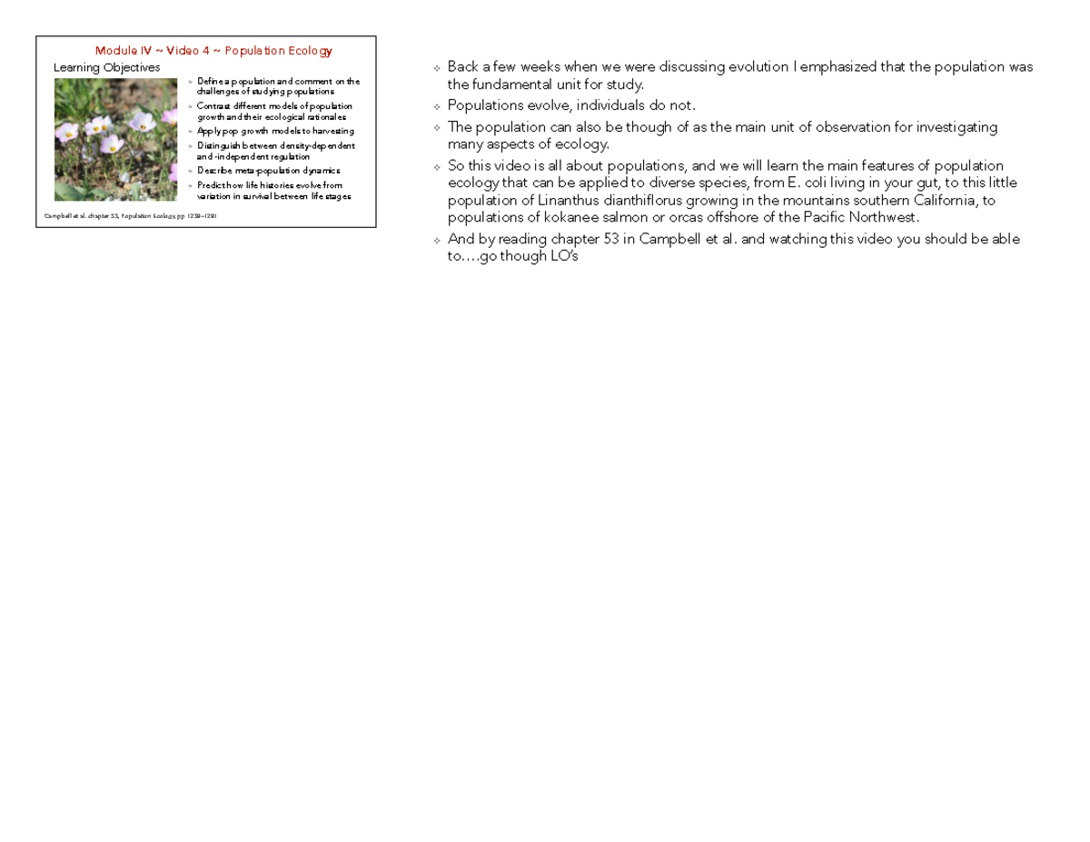 V4-JBHHHHHHHHHHHHHHHHHHHH - Module IV ~ Video 4 ~ Population Ecology ...