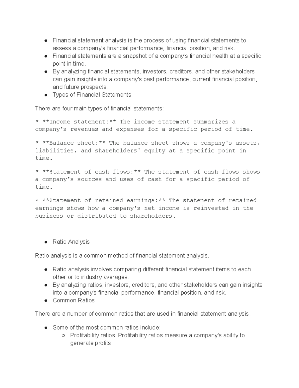 Lecture 17 Financial Statement Analysis Financial Statement Analysis lecture-17-financial-statement-analysis-financial-statement-analysis
