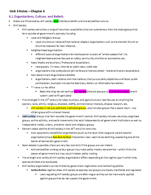 AP COMP Notes: Chapter 3 - Nations and Society - Chapter 3: Nations and ...
