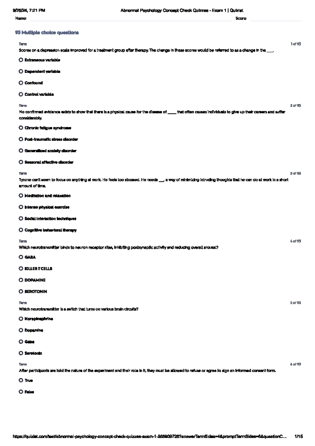 Reviewerrrr Abpsy - Summary Abnormal Psychology - 7:21 PM Abnormal ...
