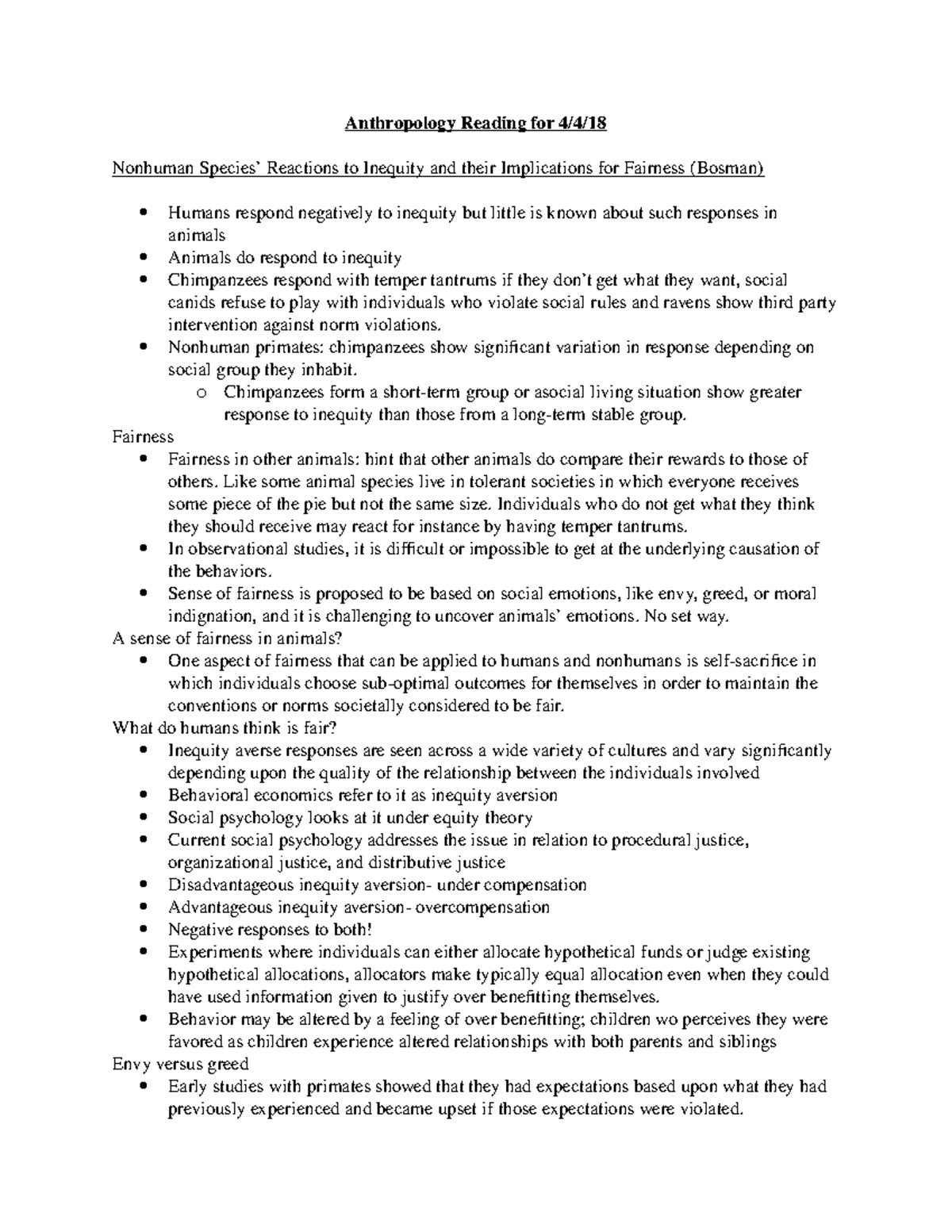 Anthropology Reading for 4 4 18 - Anthropology Reading for 4/4 ...