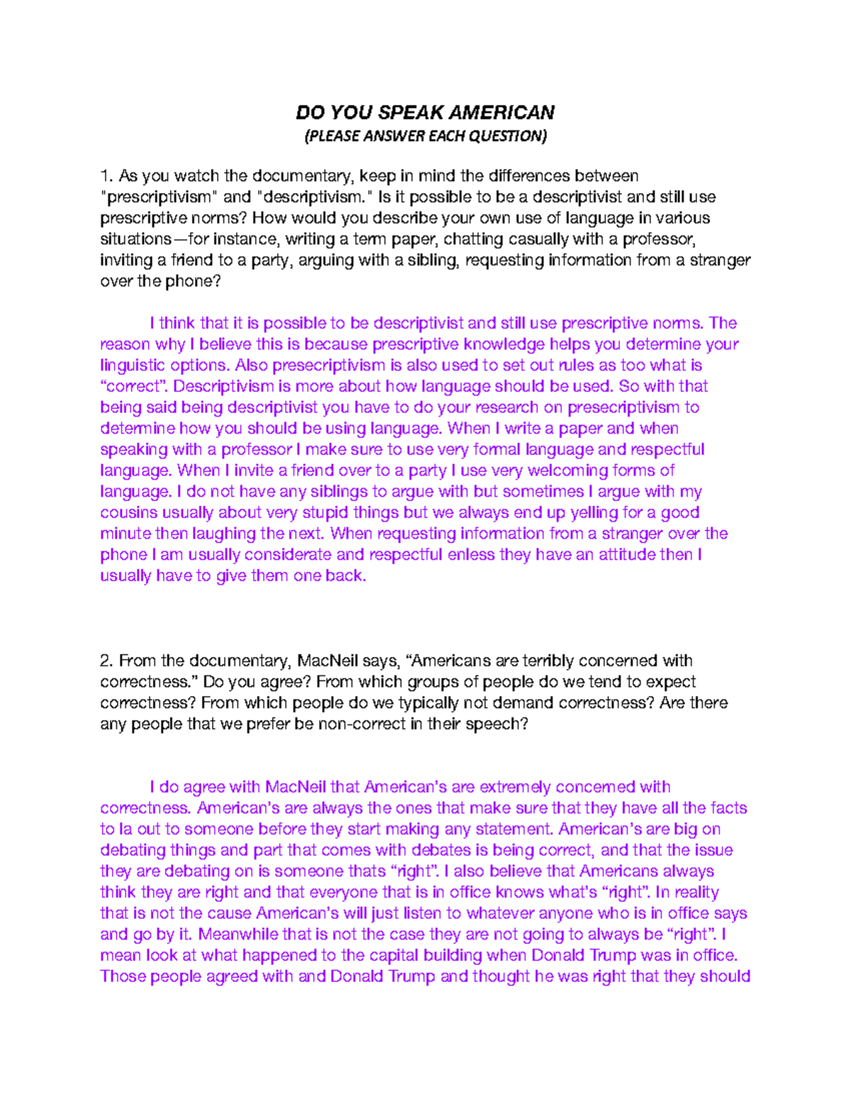 - Actvity - DO YOU Speak American - DO YOU SPEAK AMERICAN (PLEASE ...