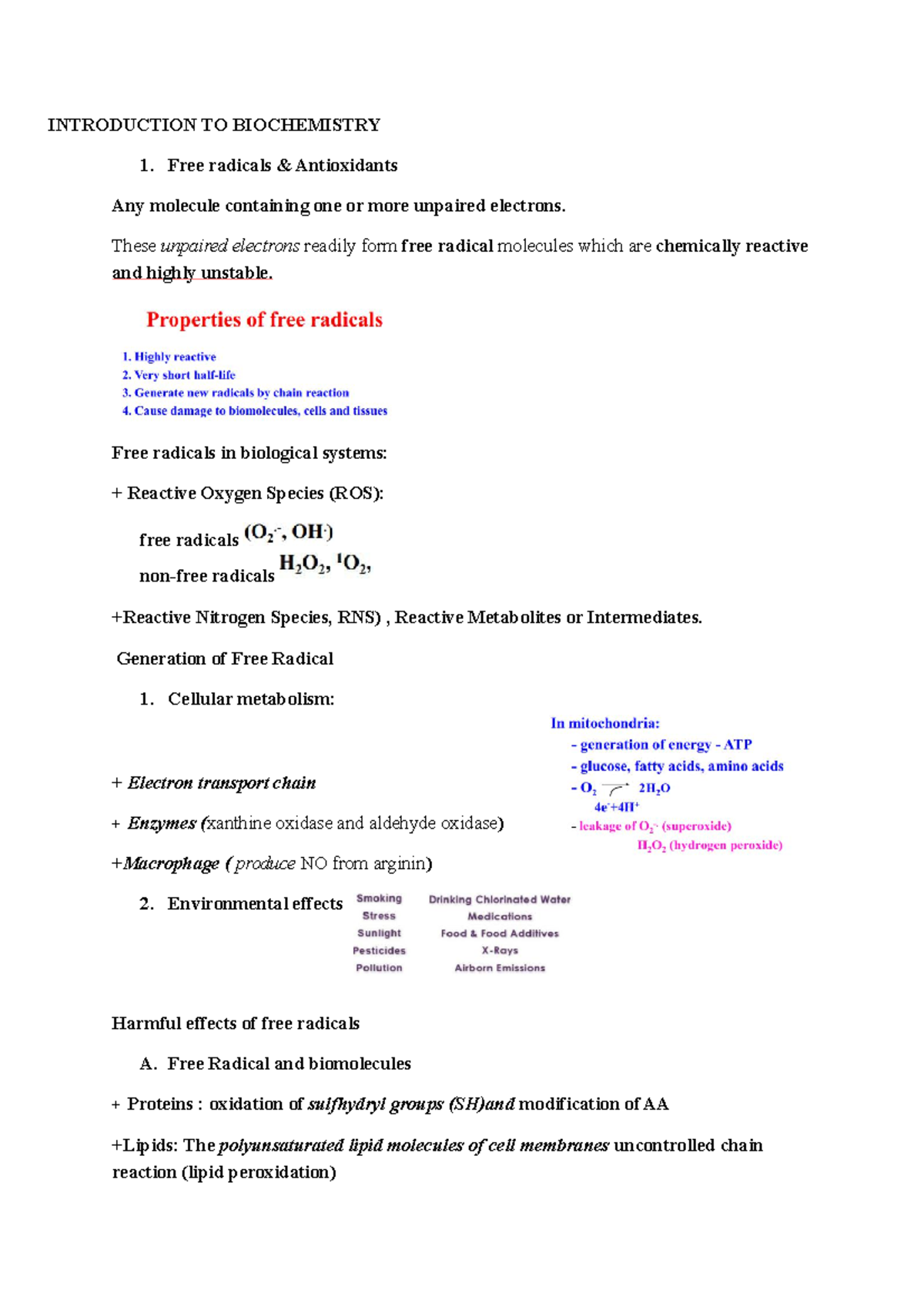 Introduction to Biochemistry - INTRODUCTION TO BIOCHEMISTRY Free ...