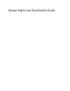 Exam notes Human Rights Law - HUMAN RIGHTS STUDY NOTES HUMAN RIGHTS ...
