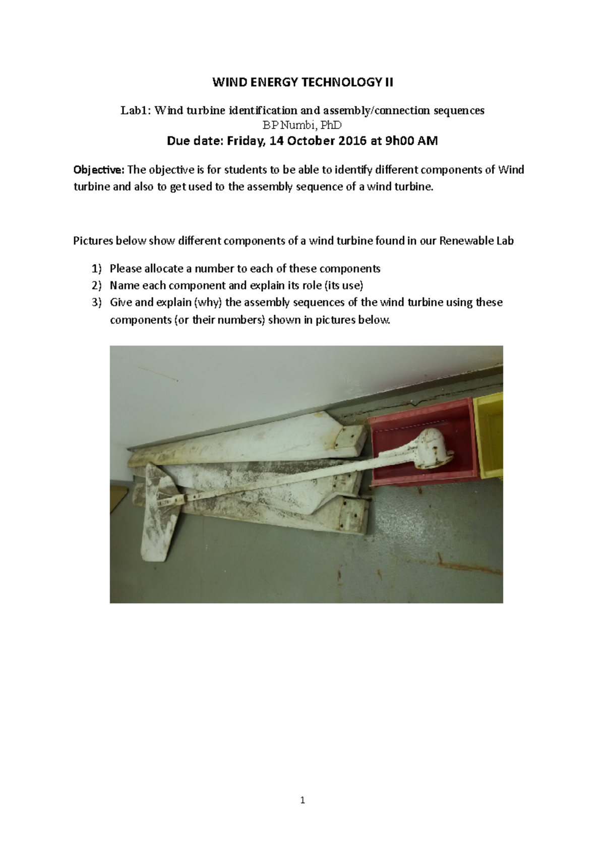 LAb2-WIND Energy Technology II - WIND ENERGY TECHNOLOGY II Lab1: Wind ...