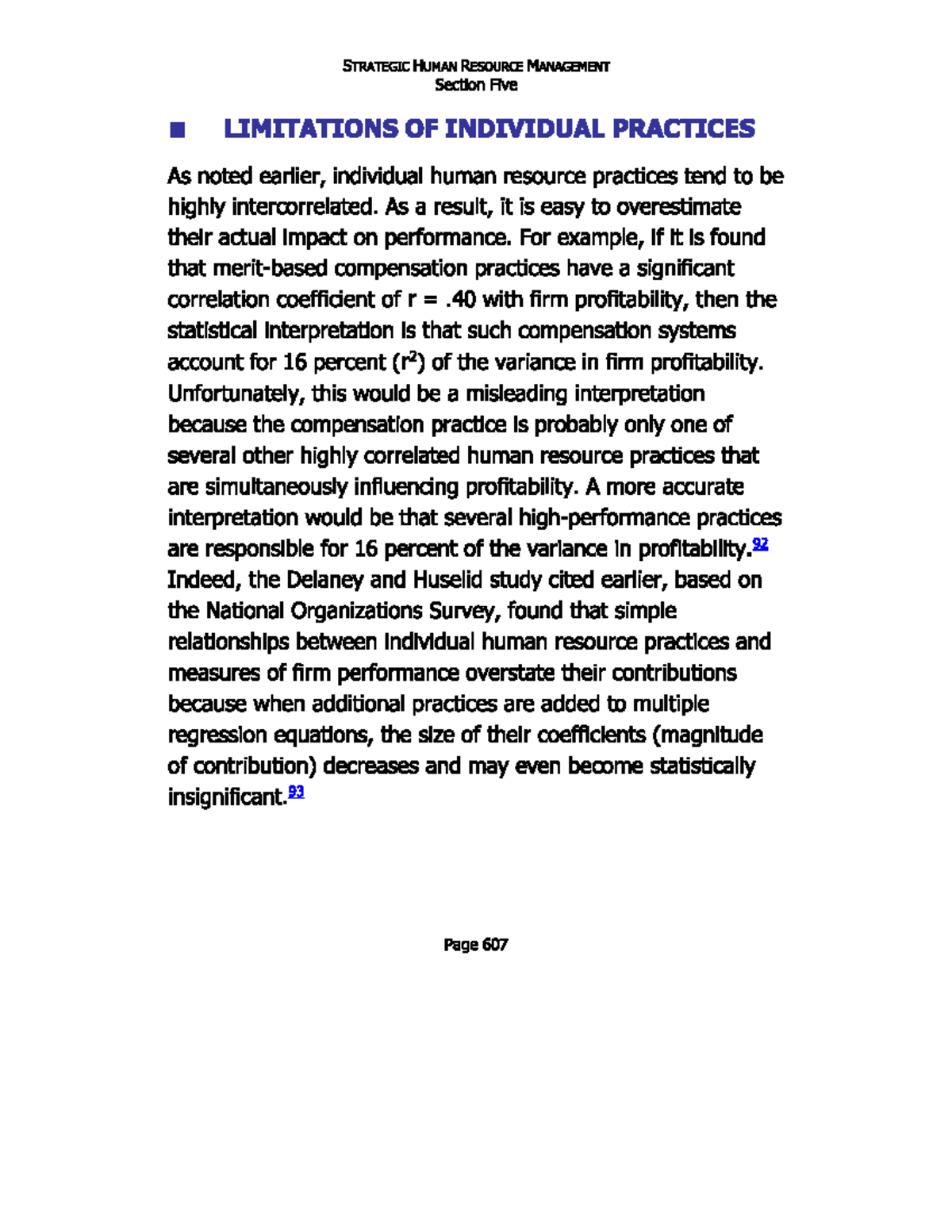 Limitations OF Individual Practices - Human Resource Management - Studocu