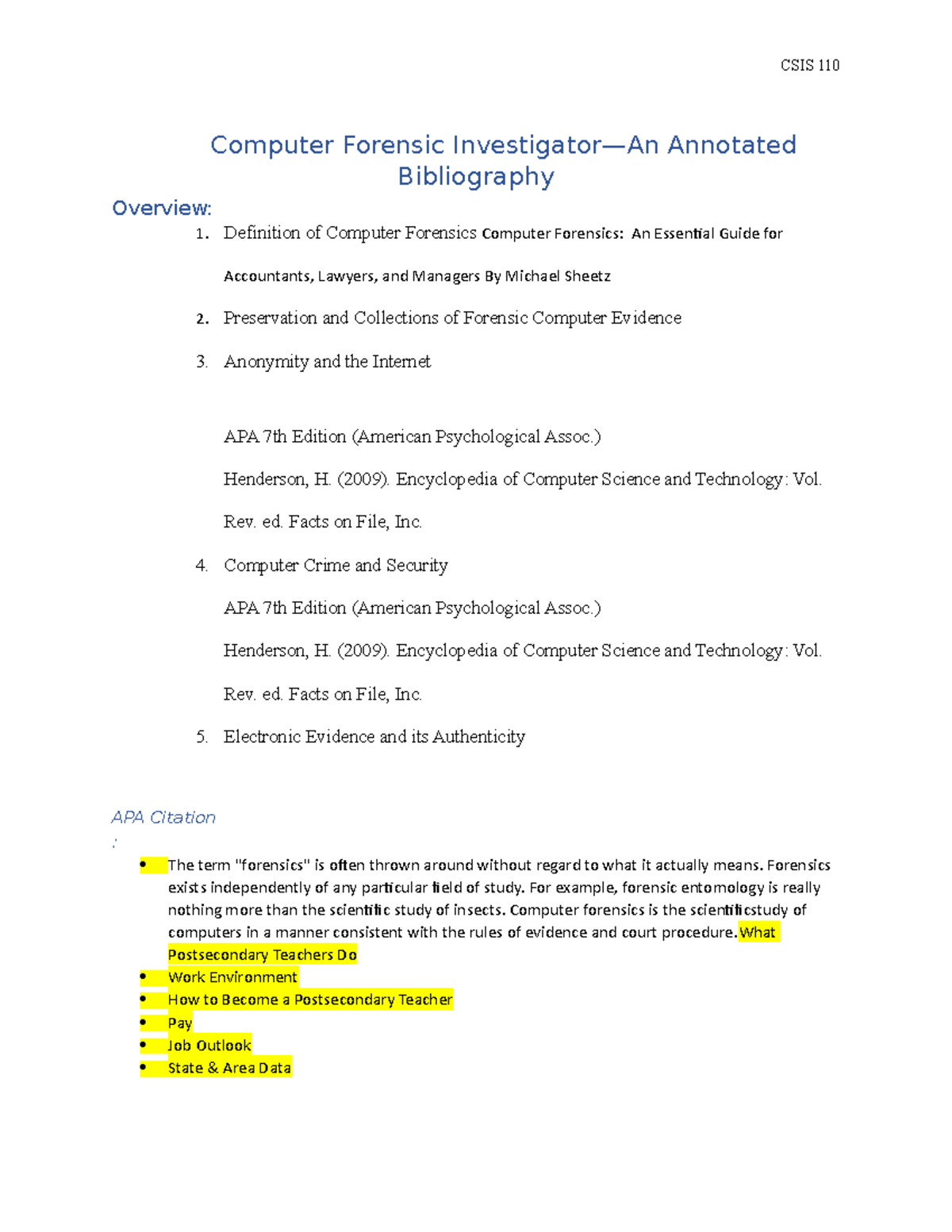 Research Paper Annotated Biblography Template (Auto Recovered) - CSIS ...