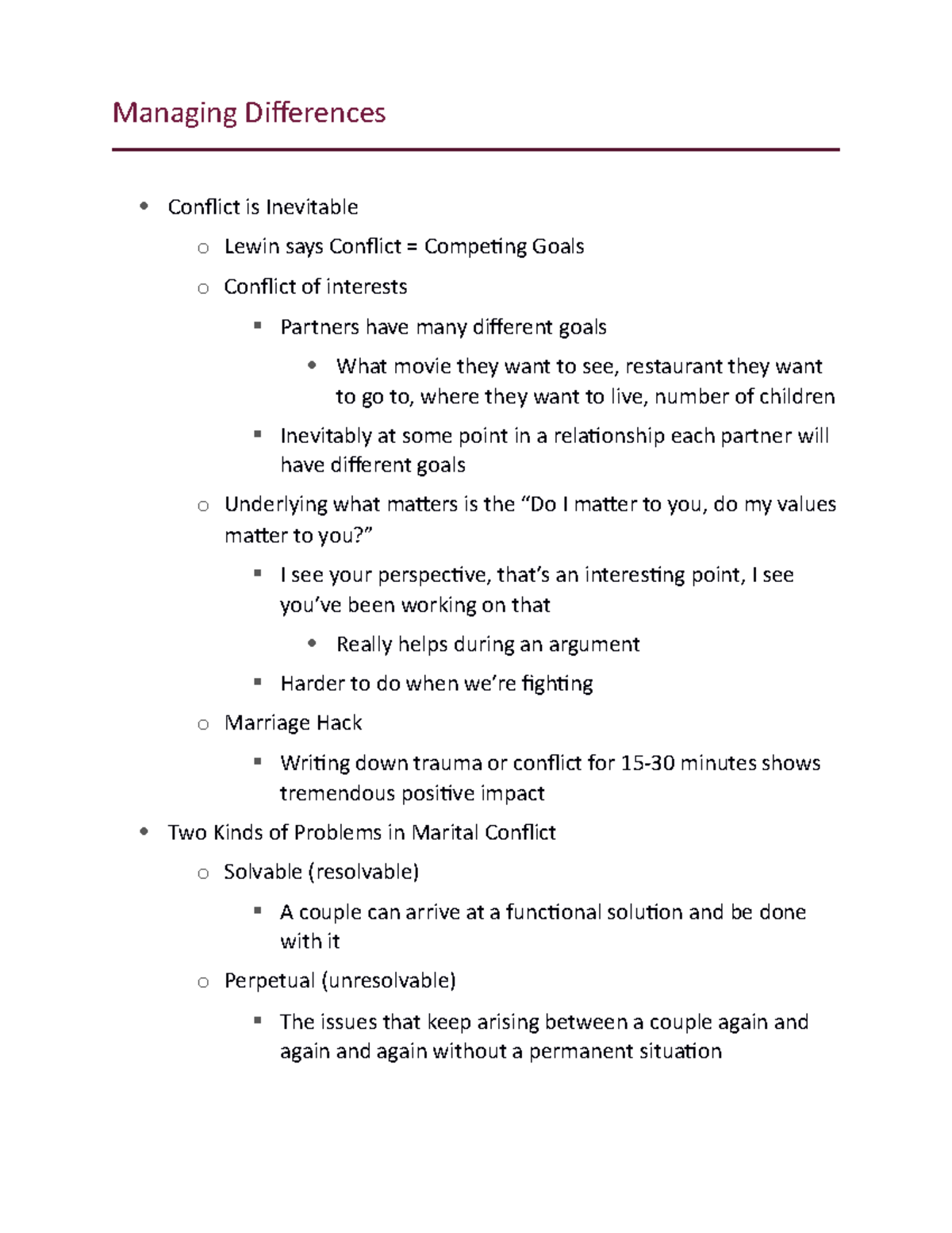 8 Managing Differences - Managing Differences Conflict is Inevitable o ...