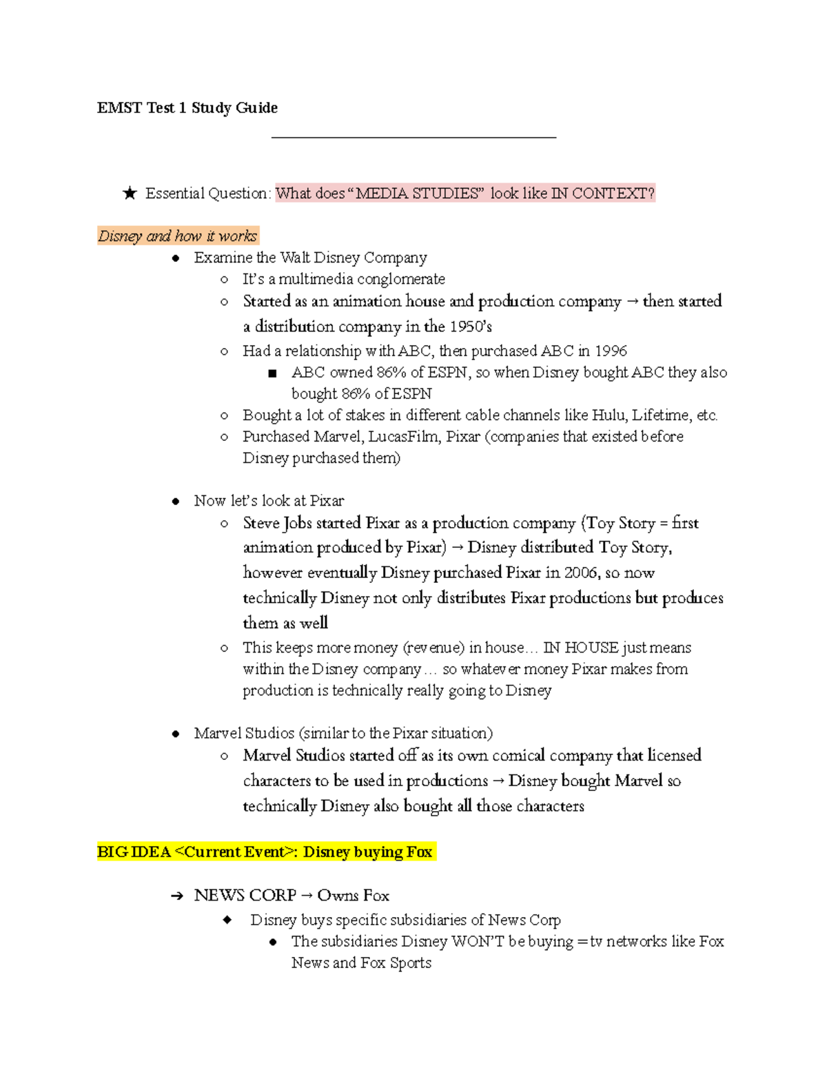 EMST3010Feb13Unit1Study Guide - EMST Test 1 Study Guide