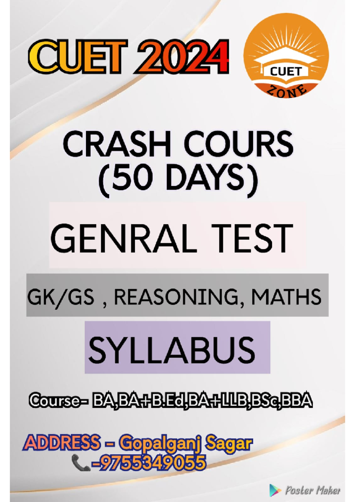 General Test Syllabus CUET ZONE - General & Applied Geography - Studocu