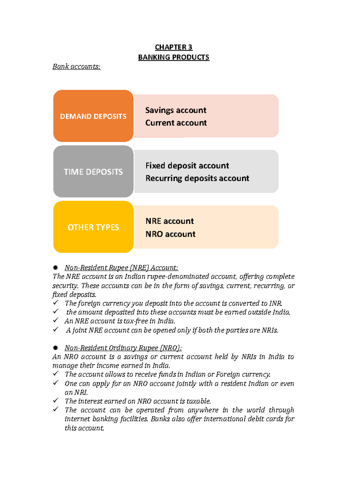 Chapter 3 banking products - CHAPTER 3 BANKING PRODUCTS Bank accounts ...