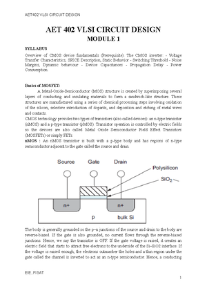 Vlsi circuit design - VLSI CIRCUIT DESIGN Syllabus Module 1: VLSI Design Methodologies. - Studocu