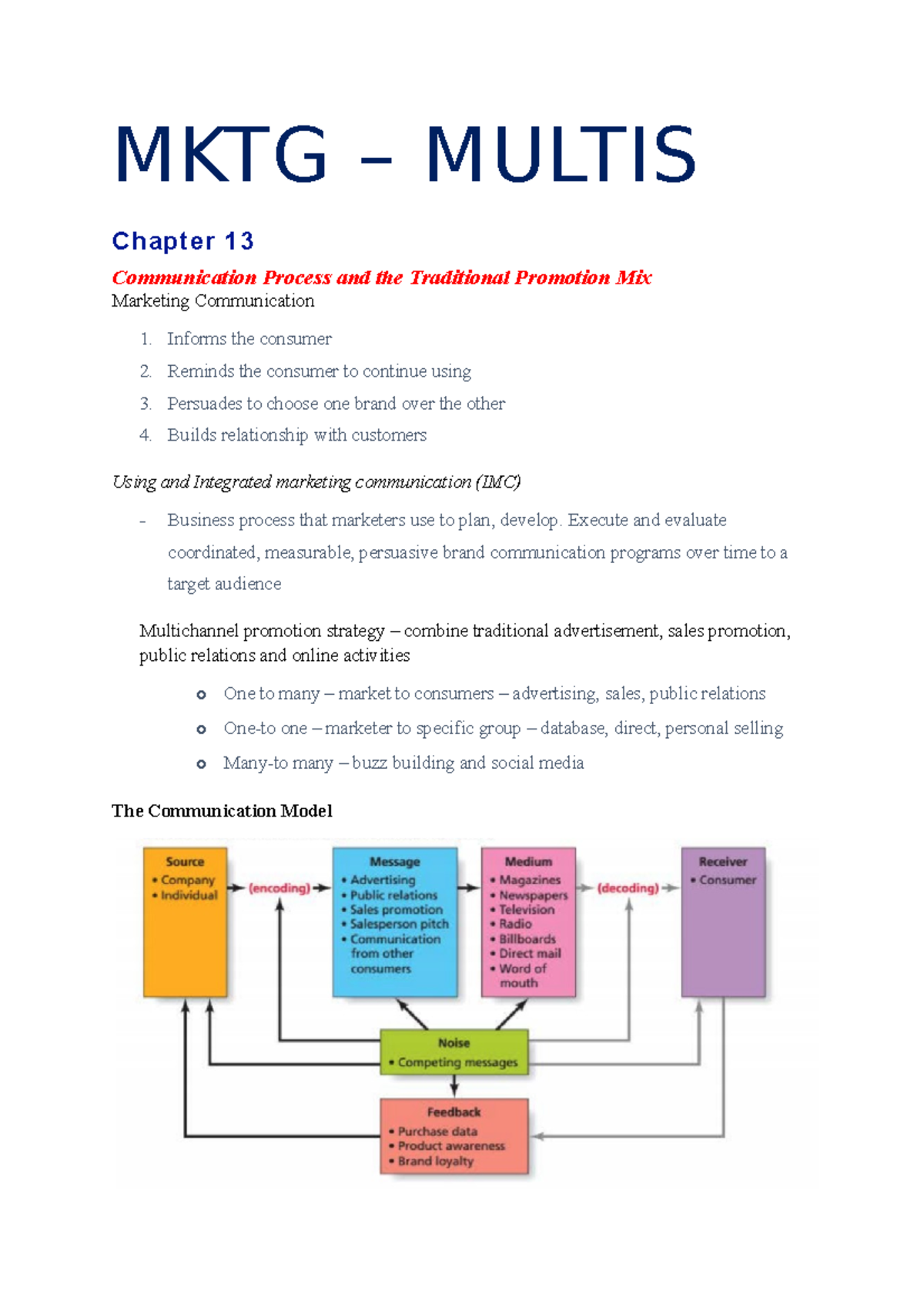 MKTG-multi - Marketing textbook summary chapters 8, 10-14 - MKTG ...