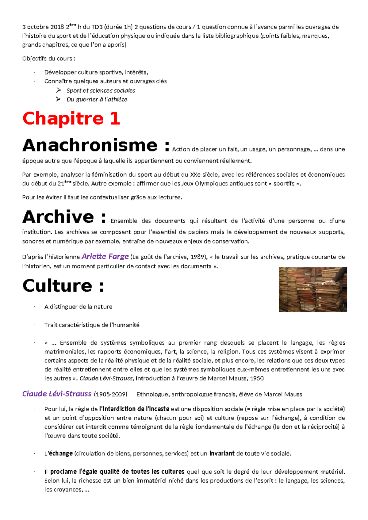 Partie 1 - cours histoire L1 - 3 octobre 2018 2ème h du TD3 (durée 1h ...