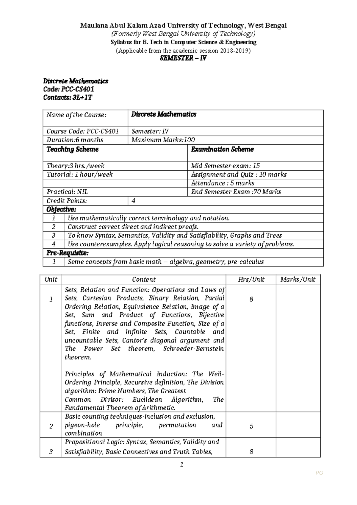 Sem4 - Nil - (Formerly West Bengal University of Technology) Syllabus ...