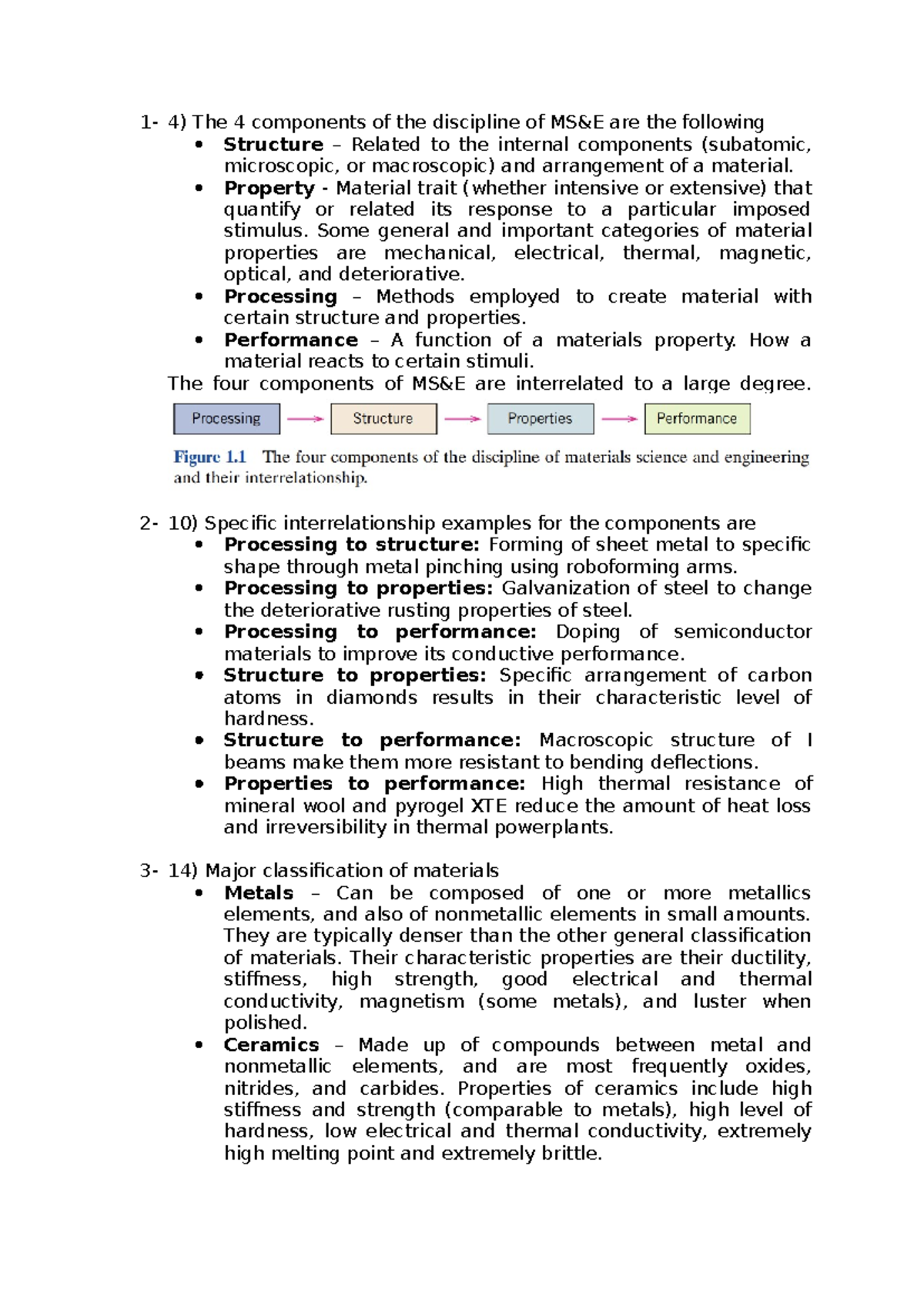 Assignment 1 - Fundamentals of MS&E - 1- 4) The 4 components of the ...