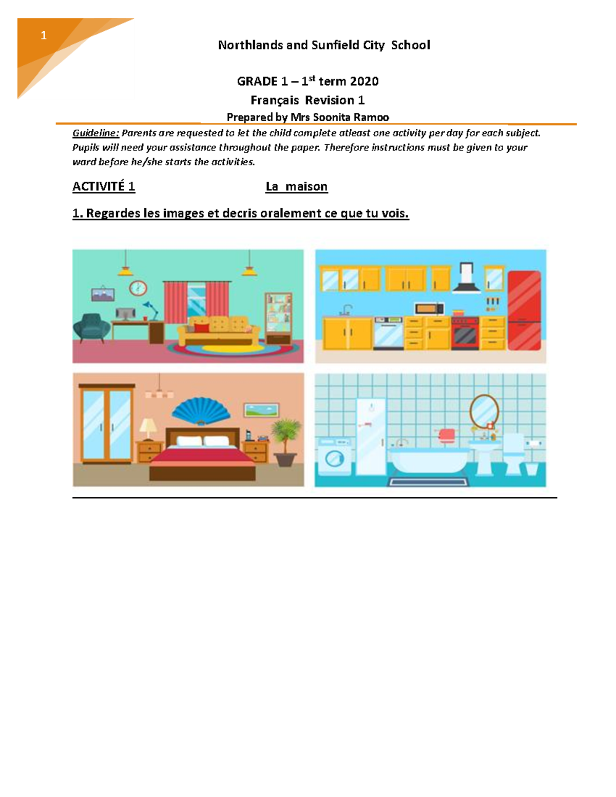 Francais g1 rev 1 - French revision question - Northlands and Sunfield ...