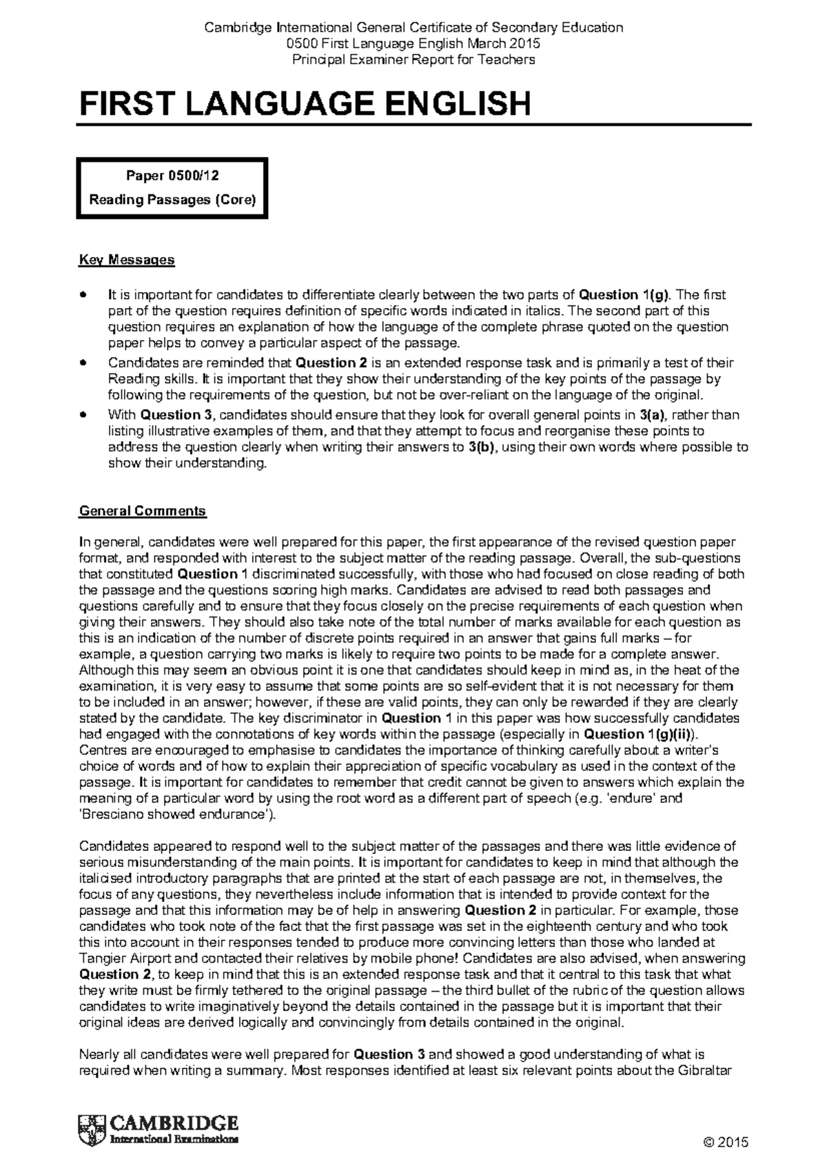 0500 m15 er - Details on what is needed - 0500 First Language English ...