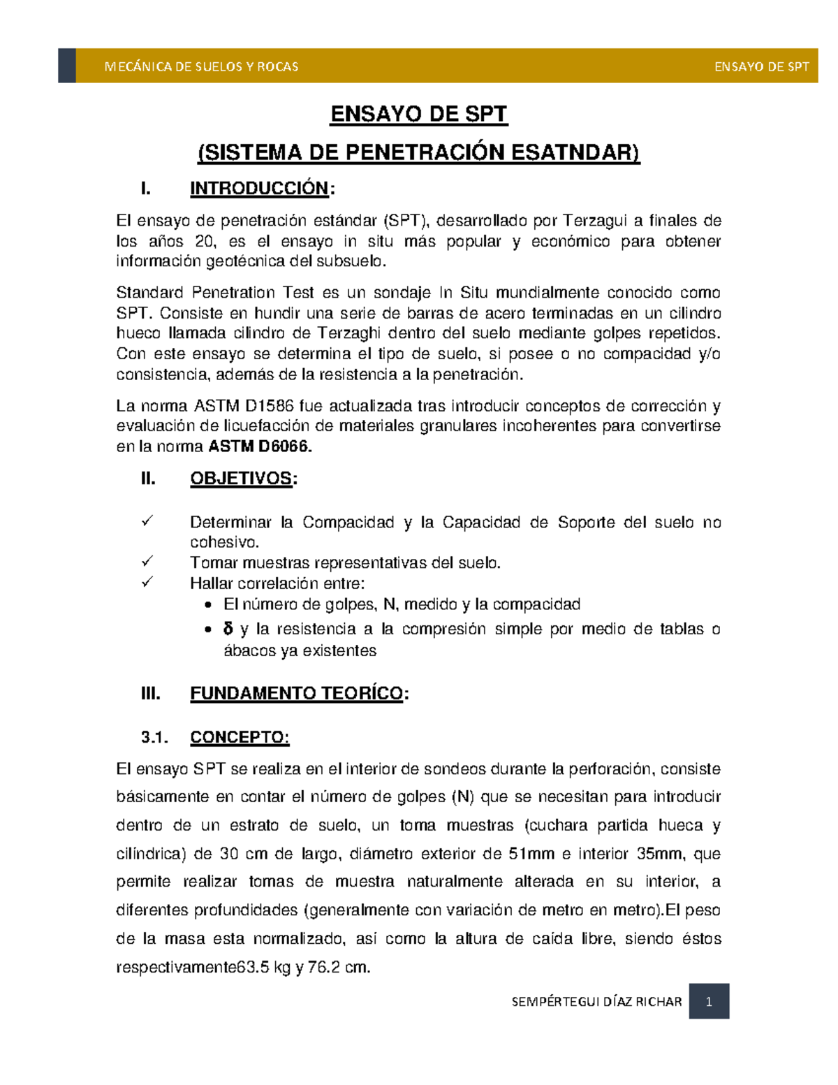 spt ensayo free - ENSAYO DE SPT (SISTEMA DE PENETRACIÓN ESATNDAR) I ...