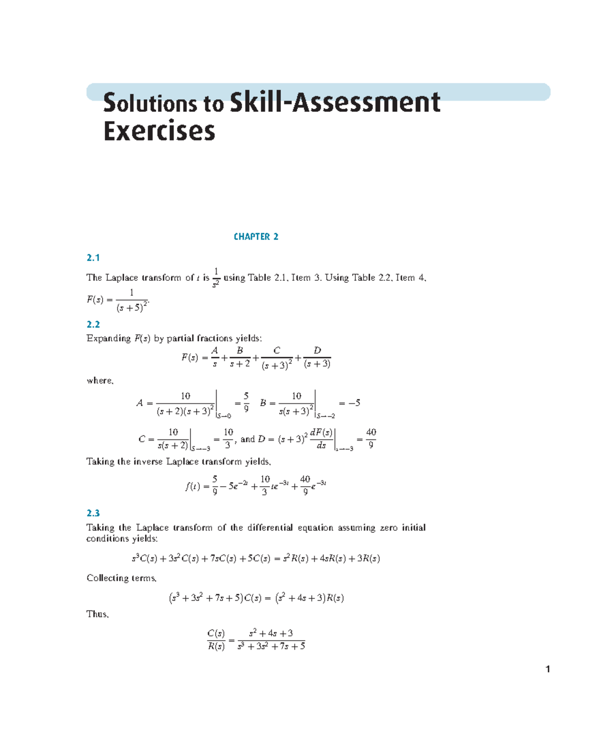 Oct2022 Corrections Solution to Skill Assessment Exercises - Solutions to Skill-Assessment ...
