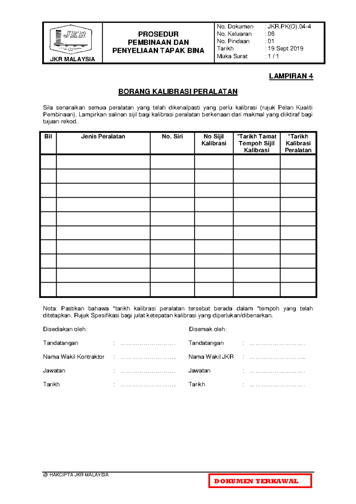 JKR - inspection list - JKR MALAYSIA PROSEDUR PEMBINAAN DAN PENYELIAAN ...