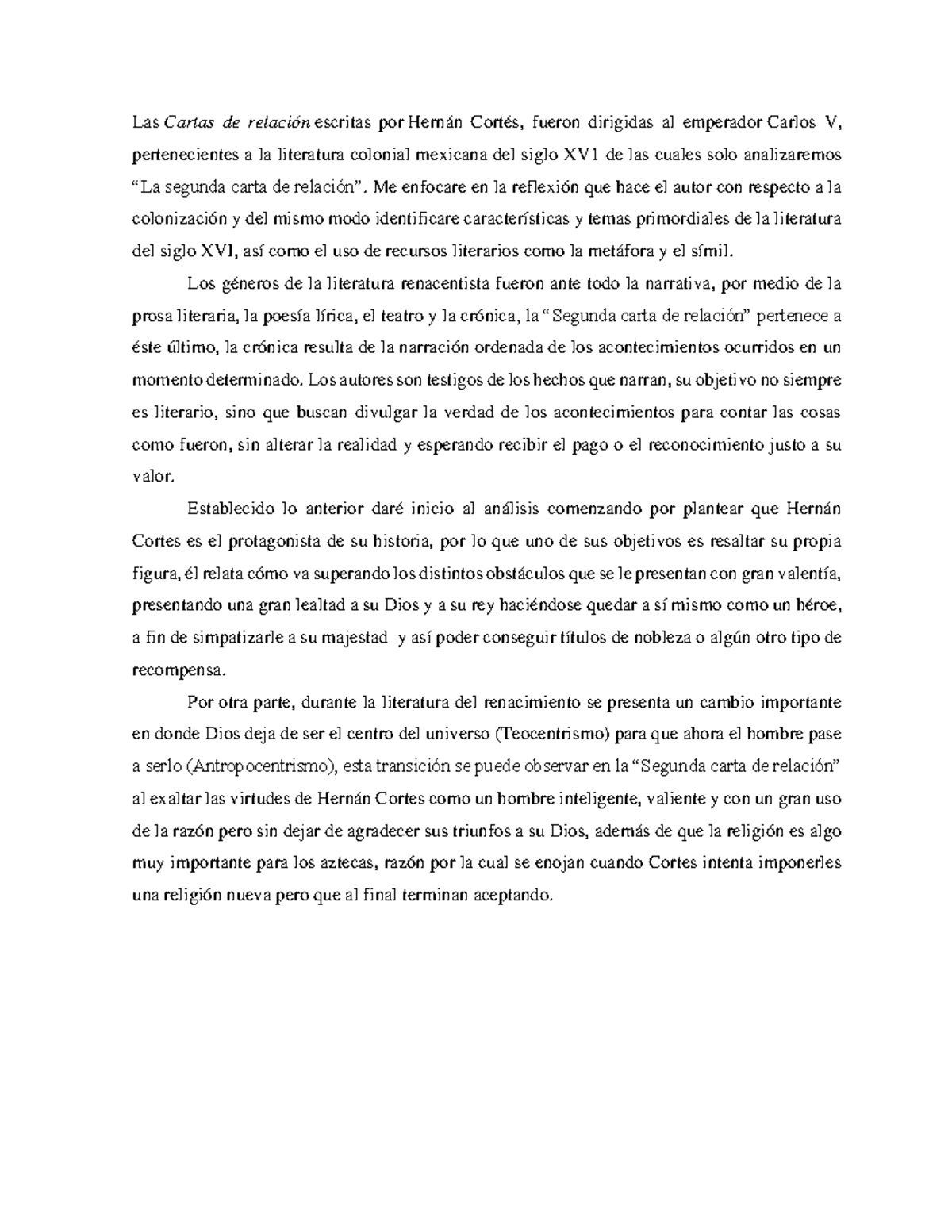 Segunda Carta de Relación - Las Cartas de relación escritas por Hernán ...