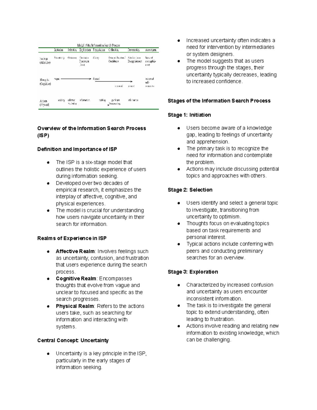 Readings on Info lec - midterms - Overview of the Information Search ...