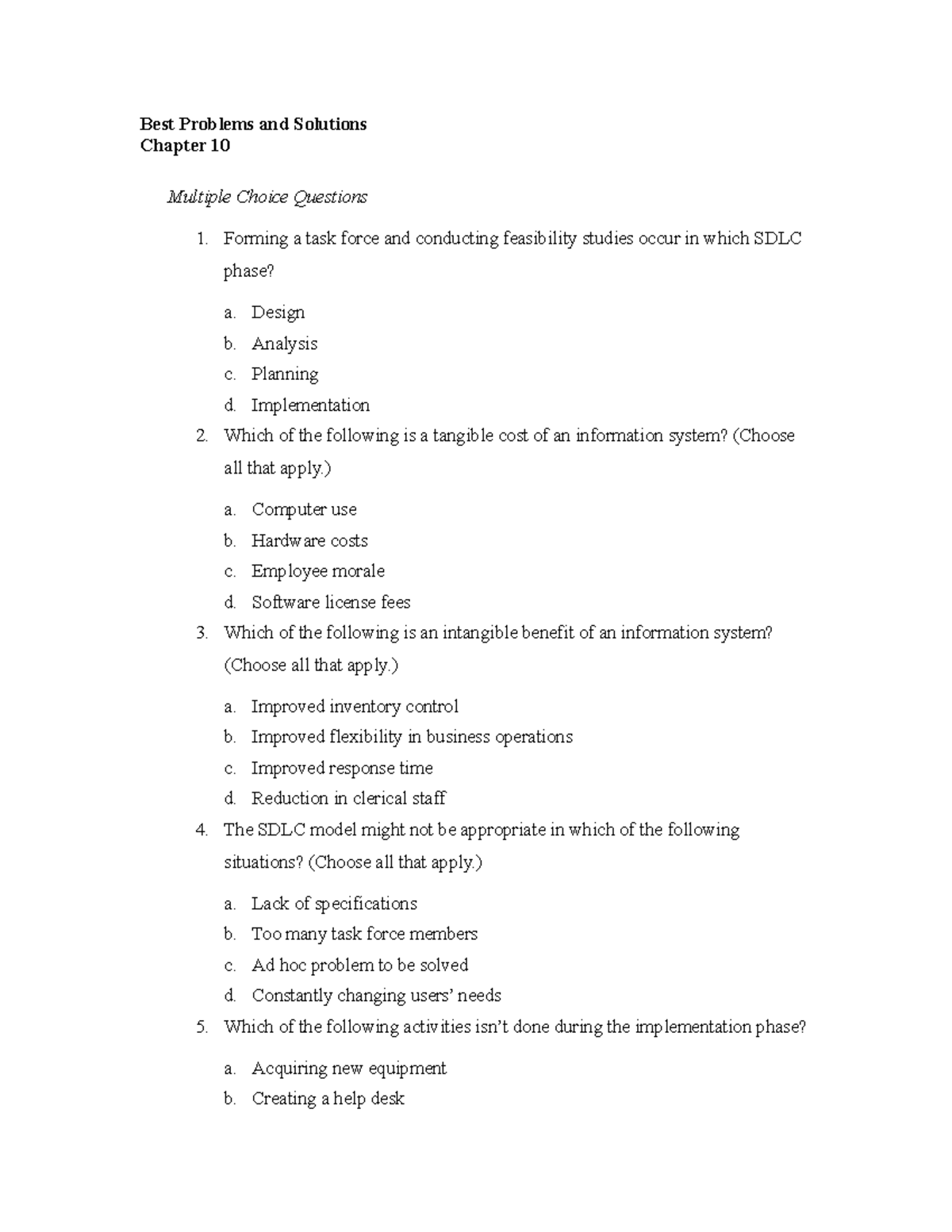 INF1505-CH10 Best Problemsand Solutions - Best Problems and Solutions ...